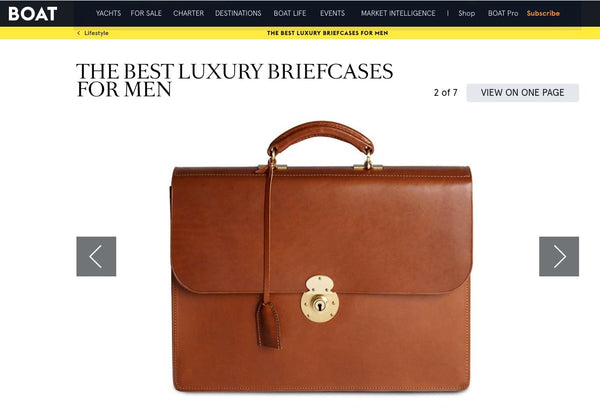Boat International featuring Two Pocket Briefcase | Pickett London