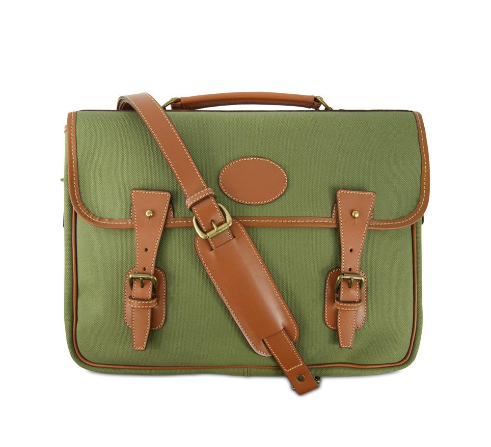 One Pocket Buckle Canvas Briefcase | Pickett London