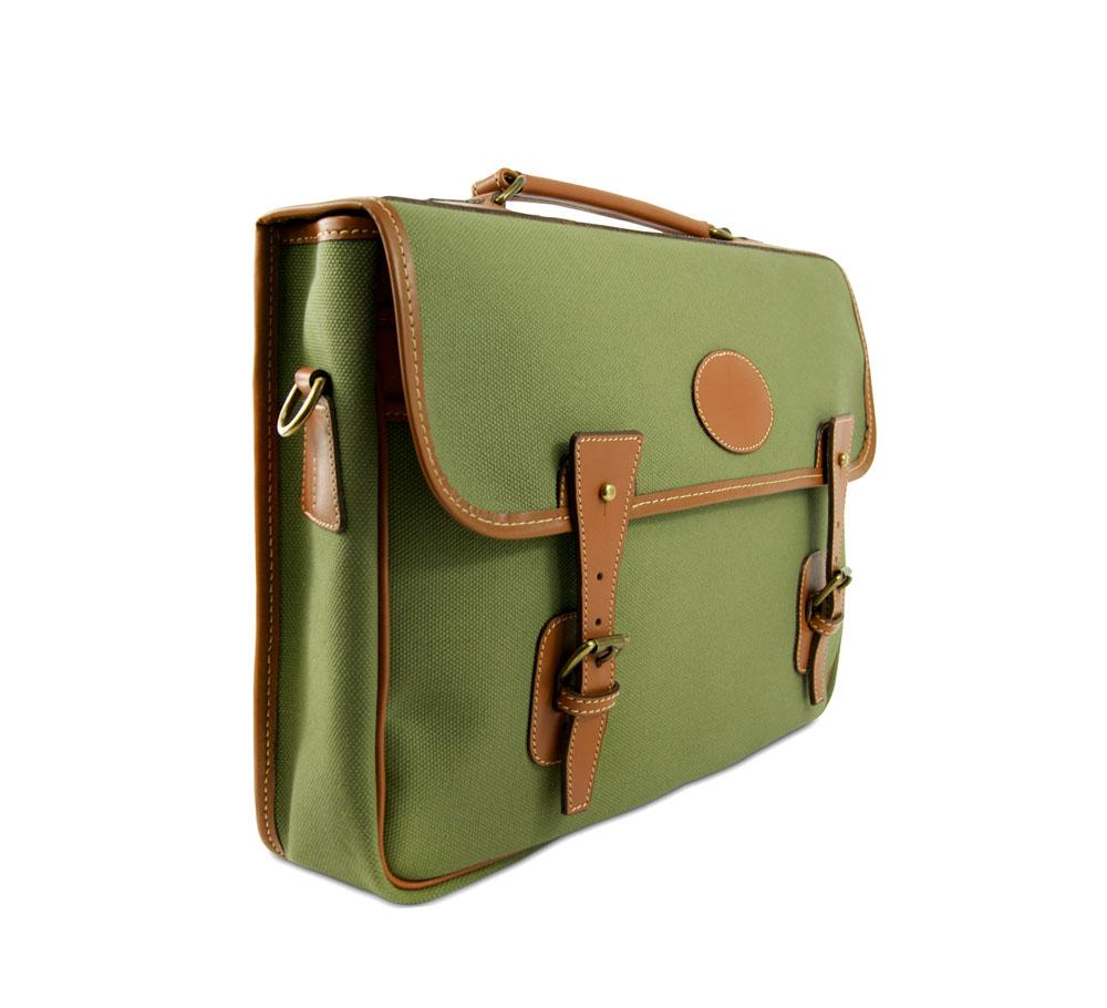 One Pocket Buckle Canvas Briefcase | Pickett London