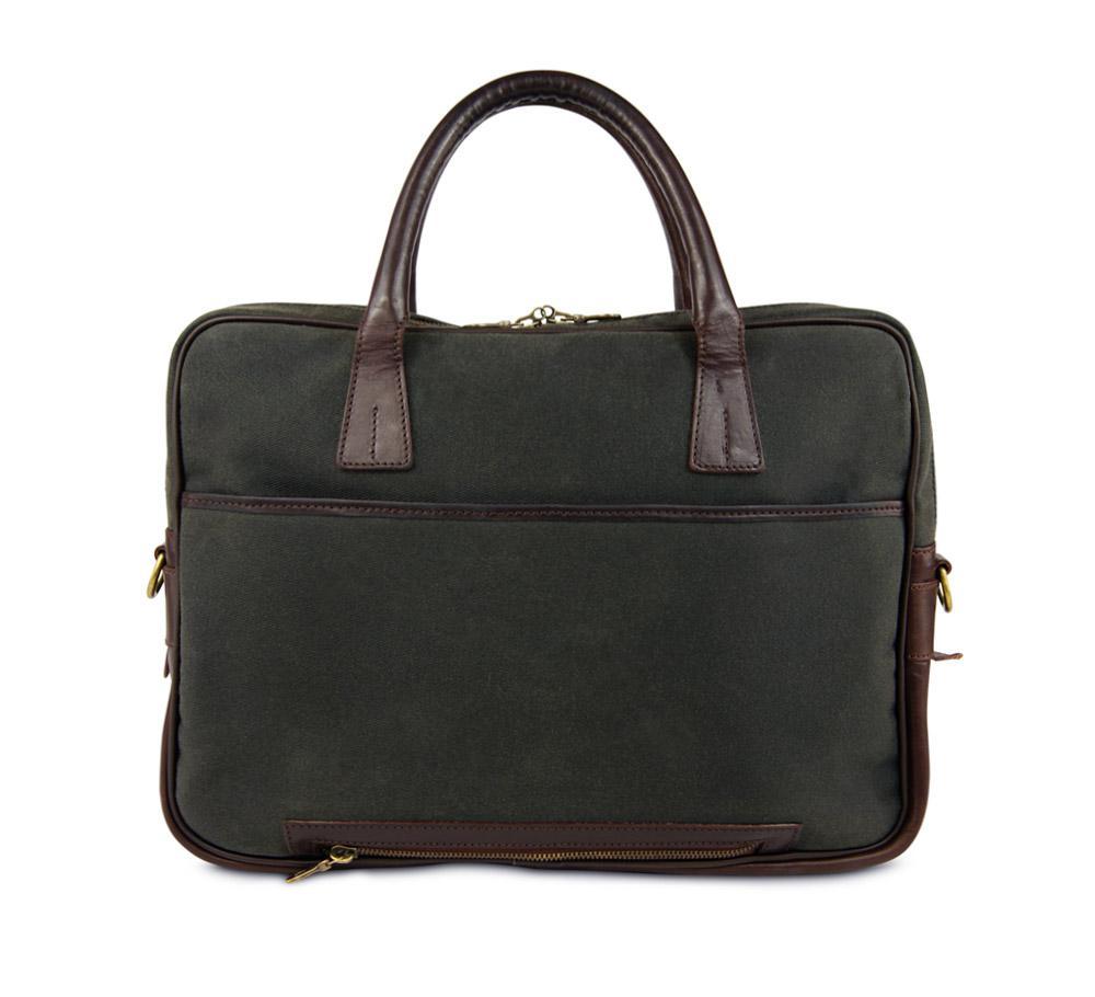 Regents Waxed Canvas Briefcase | Pickett London